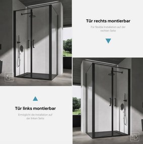 design sprchový kout RAVENA R66 - do tvaru L 90-140cm