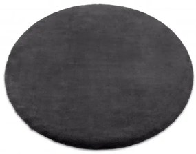 Dywany Lusczow Kulatý koberec BUNNY tmavě šedý, velikost kruh 100