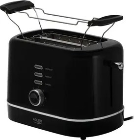 Adler AD 3224b černá / Topinkovač / 720W / 2 toasty / 7 stupňů opečení