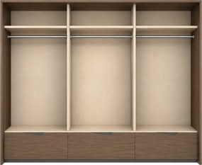 Šatní skříň P63B/LF s osvětlením - 277 × 226 × 60 cm