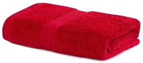 DecoKing - Sada bavlněných ručníků Červená MARINA HLADKÉ