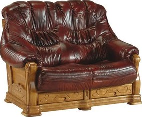 Casarredo - Komfort nábytek Dvoumístná pohovka KEVIN kůže | potah: kůže Magnolia,barva: moření 11