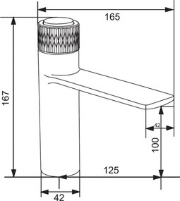 Mexen ZERO+ - umyvadlová baterie, zlatá,71600-50