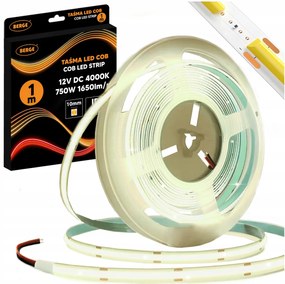 BERGE LED pásek COB Neon 12V - 528D - 15W/m - IP20 - 1650lm - 1m - neutrální barva