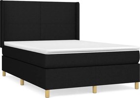 Box spring postel s matrací černá 140 x 190 cm textil 3131827