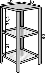 ADRK Furniture Regál Rolin