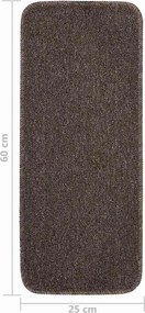 Nášlapy na schody 15 ks 60 x 25 cm hnědé protiskluzové 340400