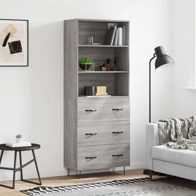 Skříň highboard šedá sonoma 69,5 x 34 x 180 cm kompozitní dřevo 3189379