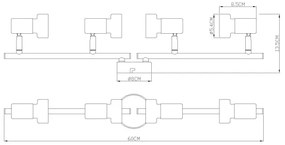 Globo 57917-4N - Bodové svítidlo  MASON 4xGU10/25W/230V černá/stříbrná