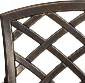 3dílný bistro set litý hliník bronzový 315591