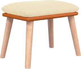 Podnožka krémová 45x29,5x35 cm textil a umělá kůže 341448