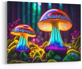 Obraz skleněné houby v lese