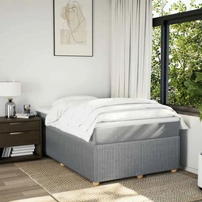 Box spring postel s matrací světle šedá 120 x 200 cm textil 3285560