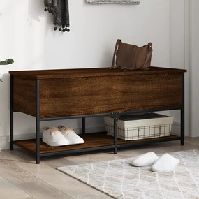 Úložná lavice hnědý dub 100 x 42,5 x 47 cm kompozitní dřevo - Default Title