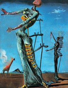 Umělecký tisk Salvador Dali - Girafe En Feu, Salvador Dalí, (50 x 70 cm)