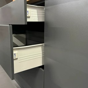 Rohová univerzální kuchyňská linka, 300x220, grafit/dub craft, LAFT