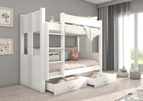 Patrová postel Arta - 90x200 cm : Bílá Bílá 
90x200 cm