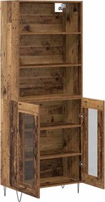 Vysoký bufet 2 ks Staré dřevo 69,5 x 34 x 180 cm 3403171