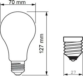 Philips MASTER LEDBulb E27 7,3W / LED žárovka / A70 / 1535lm / 3000K t