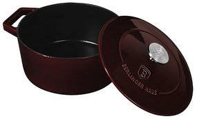 BERLINGERHAUS Pekáč litinový s poklicí 24 cm Burgundy Line BH-6497