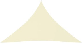 135224 vidaXL Stínící plachta oxford trojúhelníková 2,5 x 2,5 x 3,5 m krémová