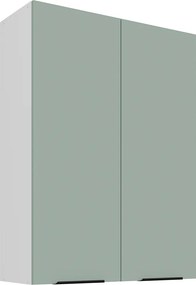 ARIA sb | horní skříňka 80 G-108 2F policová | 80 cm | EXTRA VYSOKÁ | ANTI FINGERPRINT povrch | bílá/aquamarine