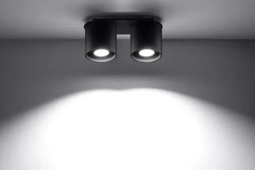 Stropní svítidlo SOLLUX Orbis 2 GU10 2x40W bez zdroje SL.0054 černá