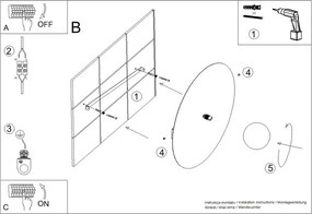 Taupe kovové nástěnné svítidlo ø 50 cm AKE – Thoro