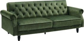 Designová rozkládací sedačka Scarlet 220 cm zelený samet