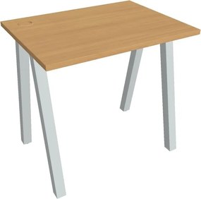 Kancelářský pracovní stůl Hobis UEA 800, bílá RAL 9016, deskaakát