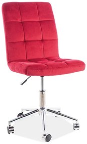 Casarredo - Komfort nábytek Kancelářská židle Q-020, VELVET červená bordó
