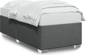 Rám postele bez matrace tmavě šedá 100 x 200 cm textil 3284451