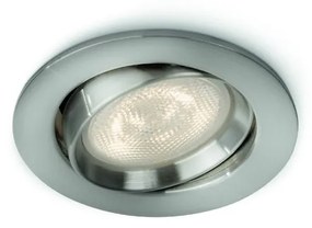 LED WarmGlow Bodové zápustné svítidlo Philips Ellipse 59031/17/P0 matný chrom 2200K-2700K