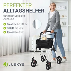 Juskys Skládací chodítko Aktiv do interiéru Barva: červená