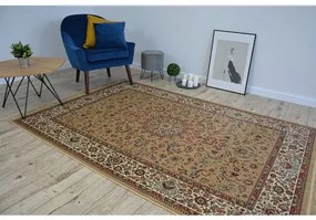 koberec WINDSOR 22925, Berber střapce, květiny žakard, béžová velikost 160x230 cm | krásné koberce cz