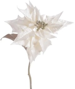 třpytivá vánoční hvězda 32 cm - bílá