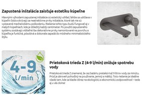 Deante Cascada Alpinia, podomítková sprchová sada s dešťovou nerezovou hlavicí 250x250 mm, černá matná, BXYZNGAM