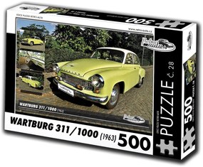 Puzzle retro-auta puzzle č. 28 wartburg 311/1000 (1963) 500 dílků