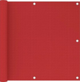 vidaXL Balkonová zástěna 90 x 500 cm HDPE [310842] Barva: Červená