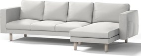 Potah na pohovku IKEA Norsborg 4-místná se šezlongem barva šedá látka pletený vzor