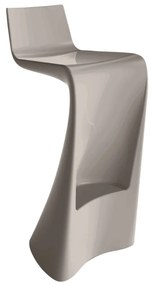 OnaDnes -20% VONDOM Šedo hnědá plastová barová židle WING 72 cm