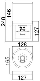 Feiss FE-PROSPECT-PARK1 - Nástěnné svítidlo PROSPECT PARK 1xE27/60W/230V chrom