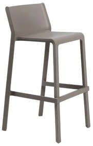 Nardi Šedo hnědá plastová barová židle Trill 76 cm