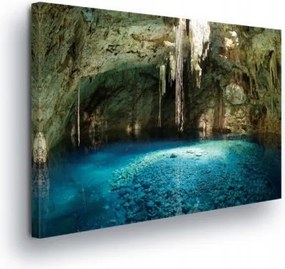 Obraz 100x75 Cenote jeskyně podzemní jezero tyrkysová voda klid