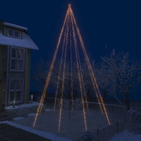 51297 vidaXL LED vánoční světelný vodopád strom dovnitř i ven 1 300 LED 8 m