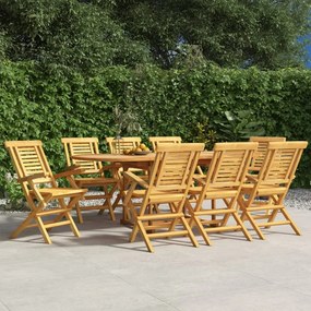 Skládací zahradní židle 8 ks 56x63x90 cm masivní teakové dřevo,  3155051