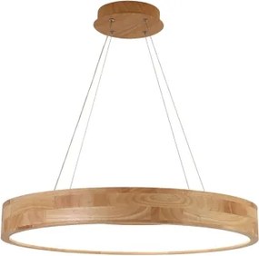 Brilagi -LED Lustr na lanku FALCON WOOD LED/40W/230V 3000/4000/6000K 60 cm dřevo