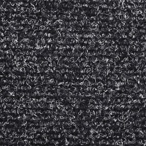 Schodové rohože samolepicí 15 ks 56 x 17 x 3 cm tmavě šedé, půlkulaté 132691