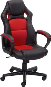 XXXLutz HERNÍ ŽIDLE, vzhled kůže, červená, černá MID.YOU - Online Only kancelářské židle - 002381030801