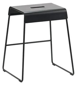 Zone Denmark Kovová stolička A-Stool Outdoor Soft Black 45 cm (nosnost 110 kg)